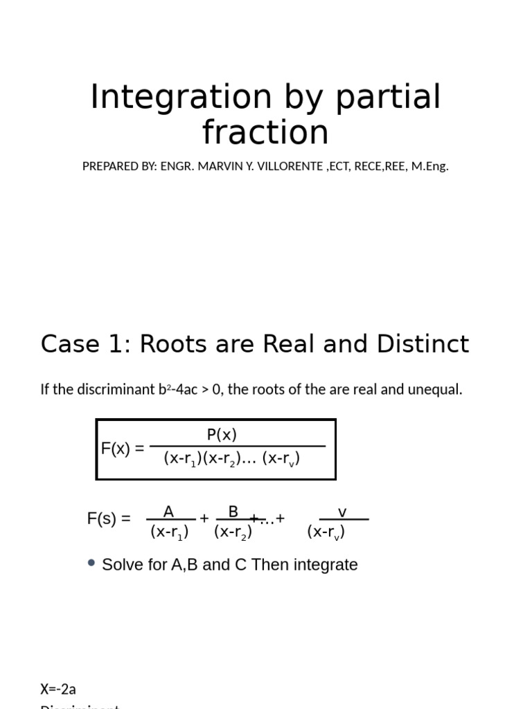Integration by Partial Fraction New | PDF