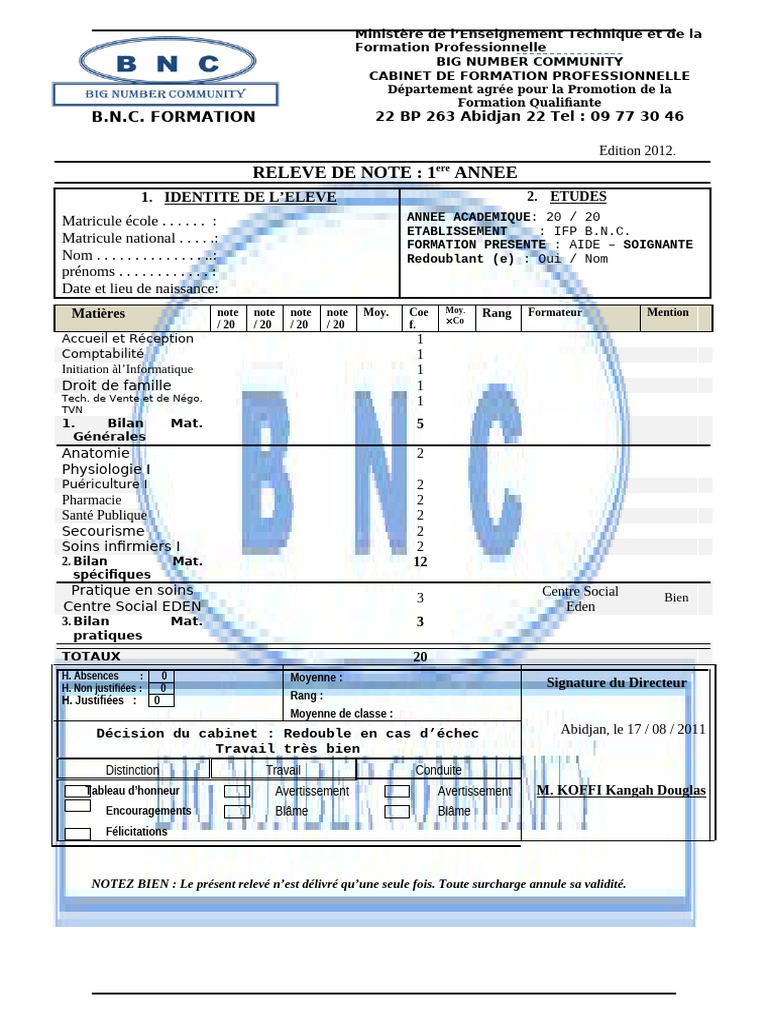 BULLETIN Model BNC | PDF