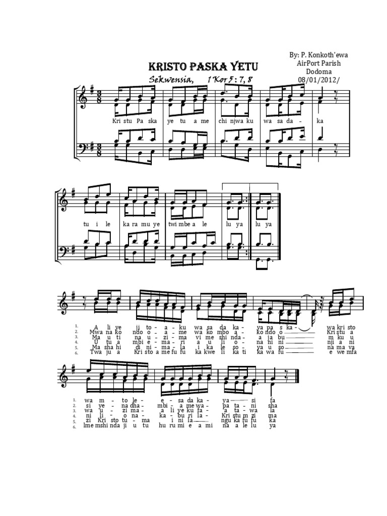 Kristu Paska Yetu | PDF