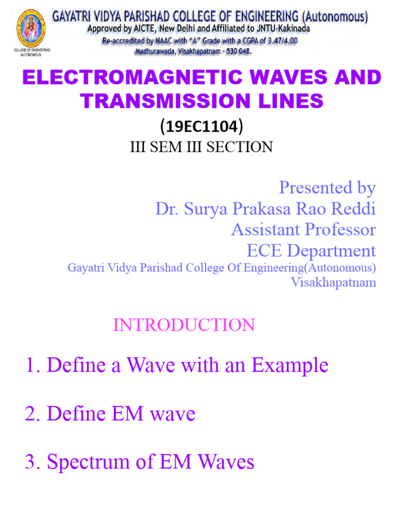 UNIT-I EMTL Final | PDF