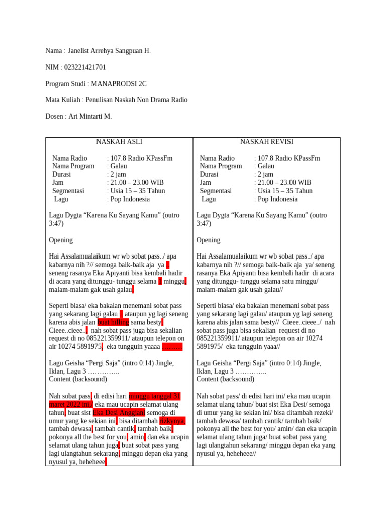 review naskah | PDF
