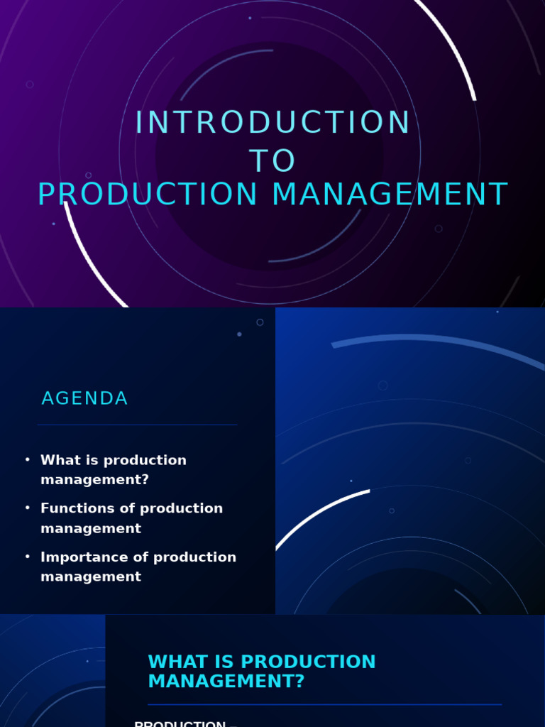 Intro To Production Management | PDF