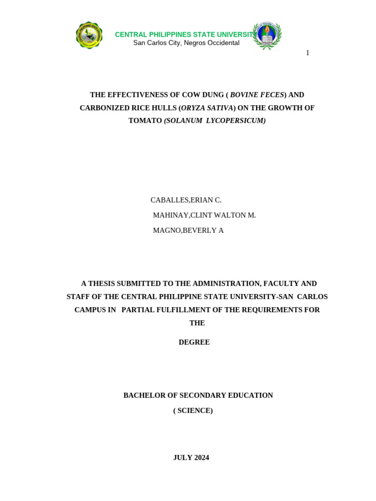 Final Format For Pre Oral | PDF | Manure | Fertilizer