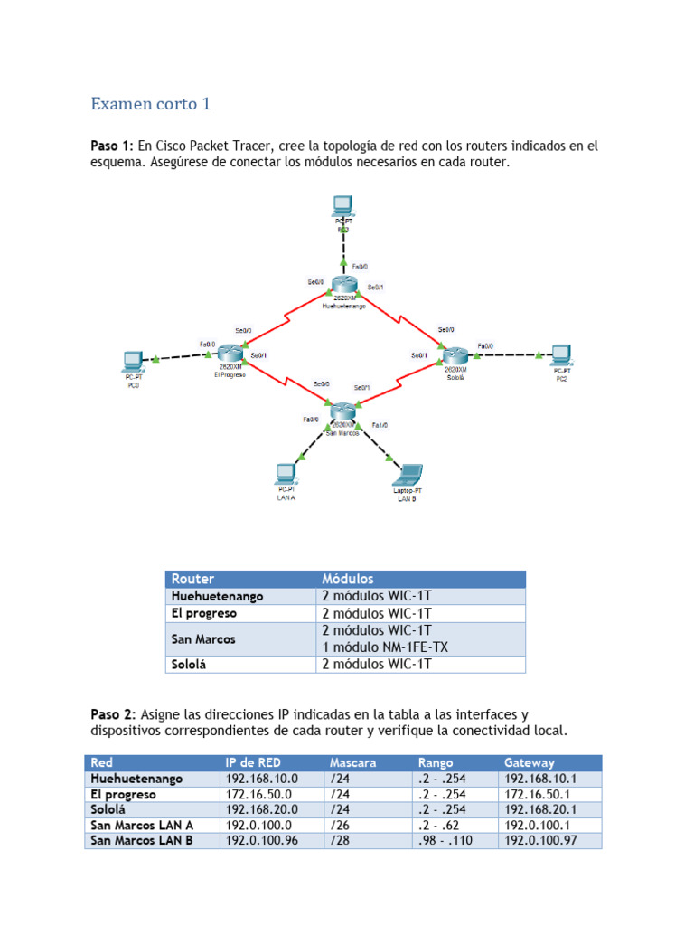 Examen Corto 1 | PDF