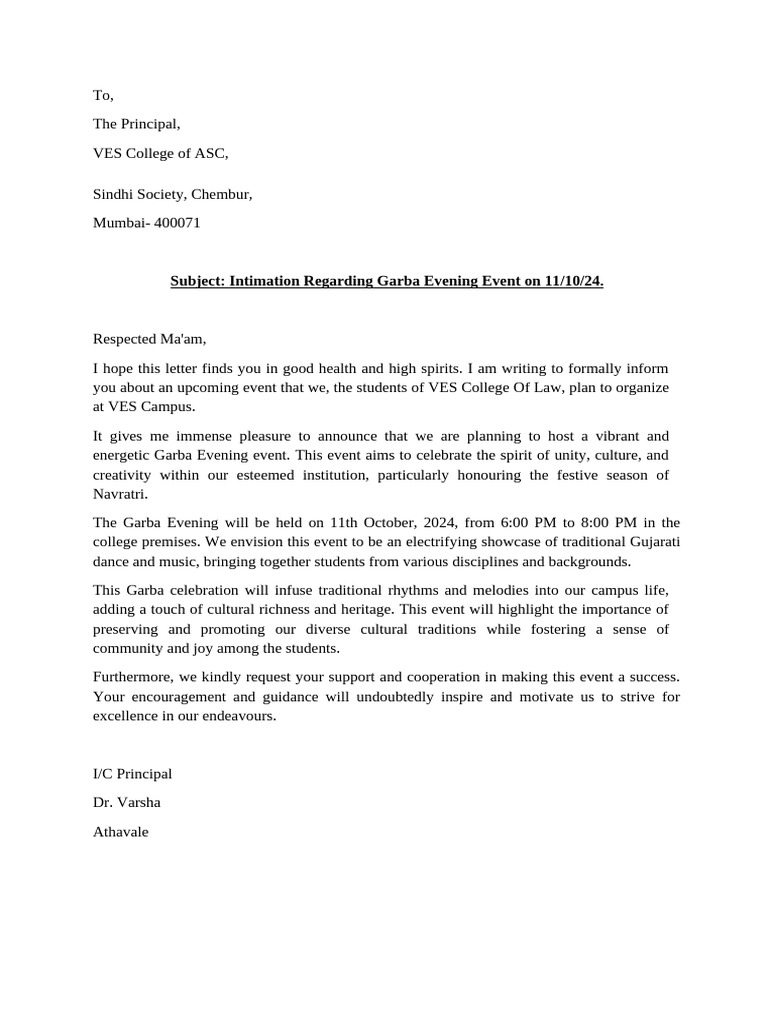Intimation Letter | PDF