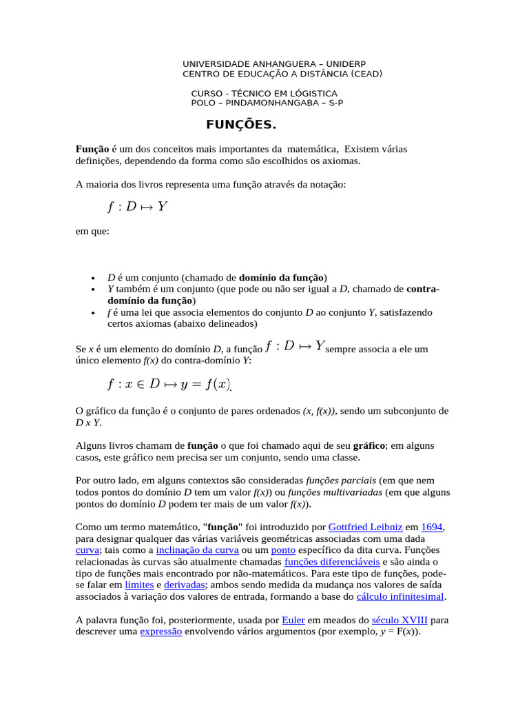 Trabalho - Matematica | PDF