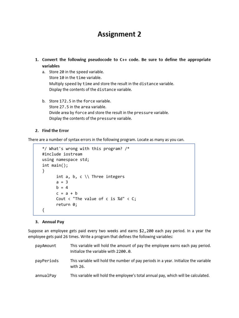 2 - Chapter 2 - Introduction to C++ | PDF