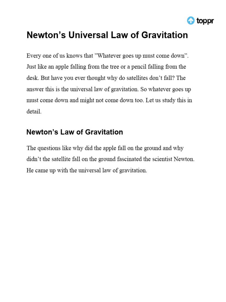 CBSE-Class-9-Science-Chapter-10-Gravitation-Revision-Notes | PDF CBSE-Class-9-Science-Chapter-10-Gravitation-Revision-Notes | PDF