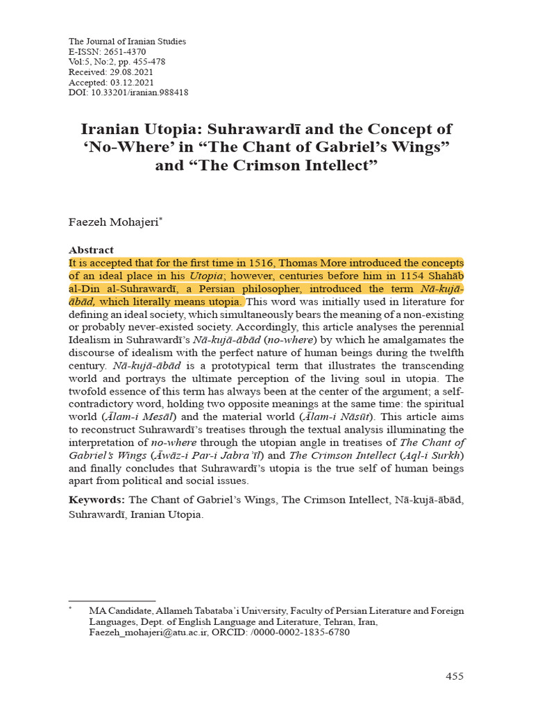 Iranian Utopia | PDF