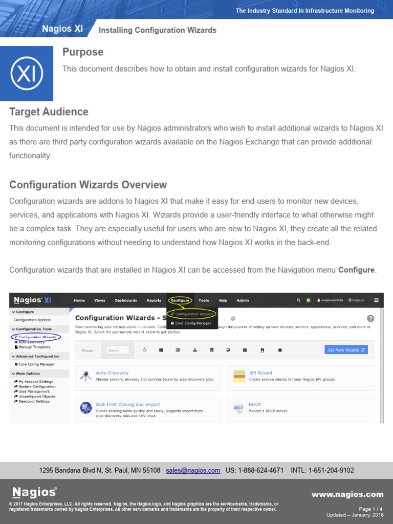 Installing Nagios XI Configuration Wizards | PDF