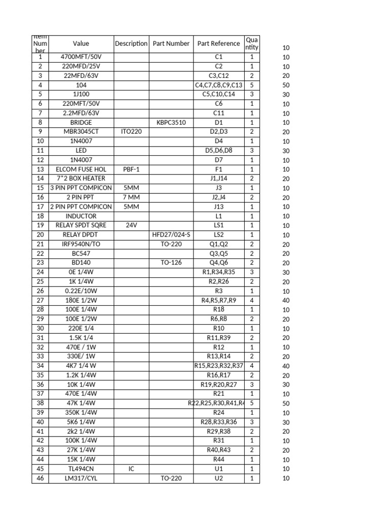 Bom Speed Controler | PDF