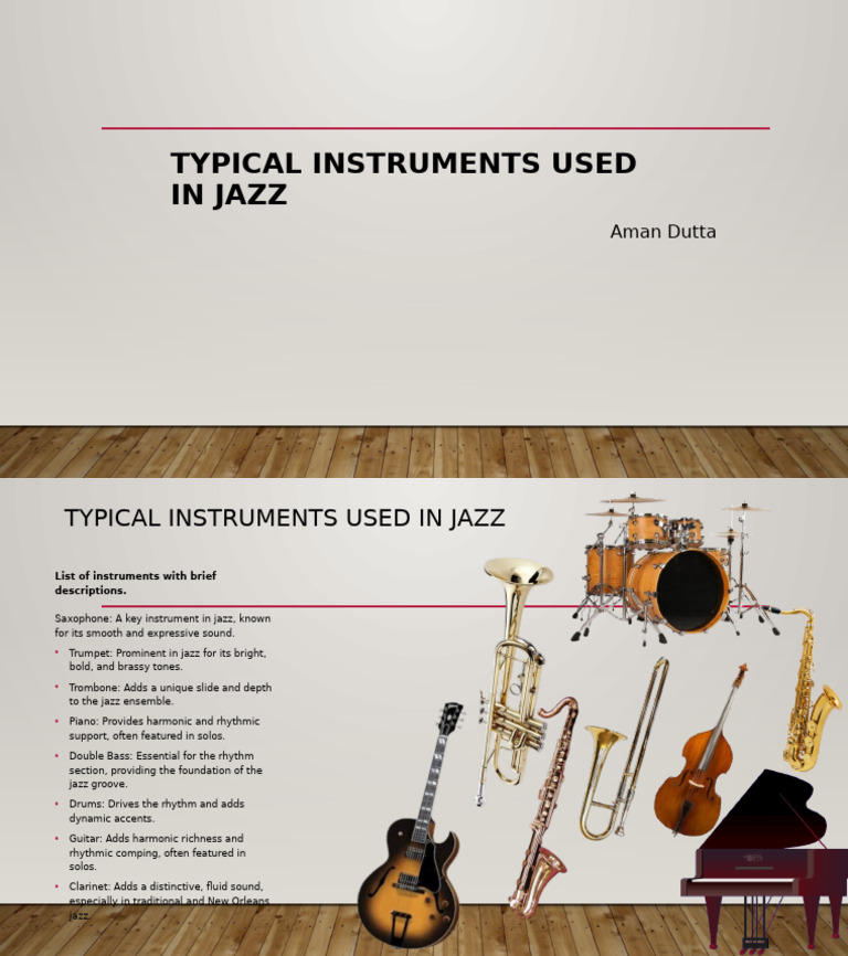 Typical Instruments Used in Jazz | PDF
