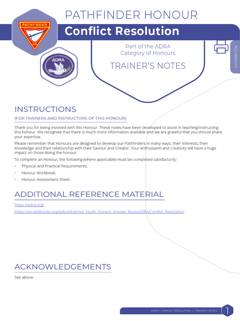 Conflictresolution Trainersnotes | PDF