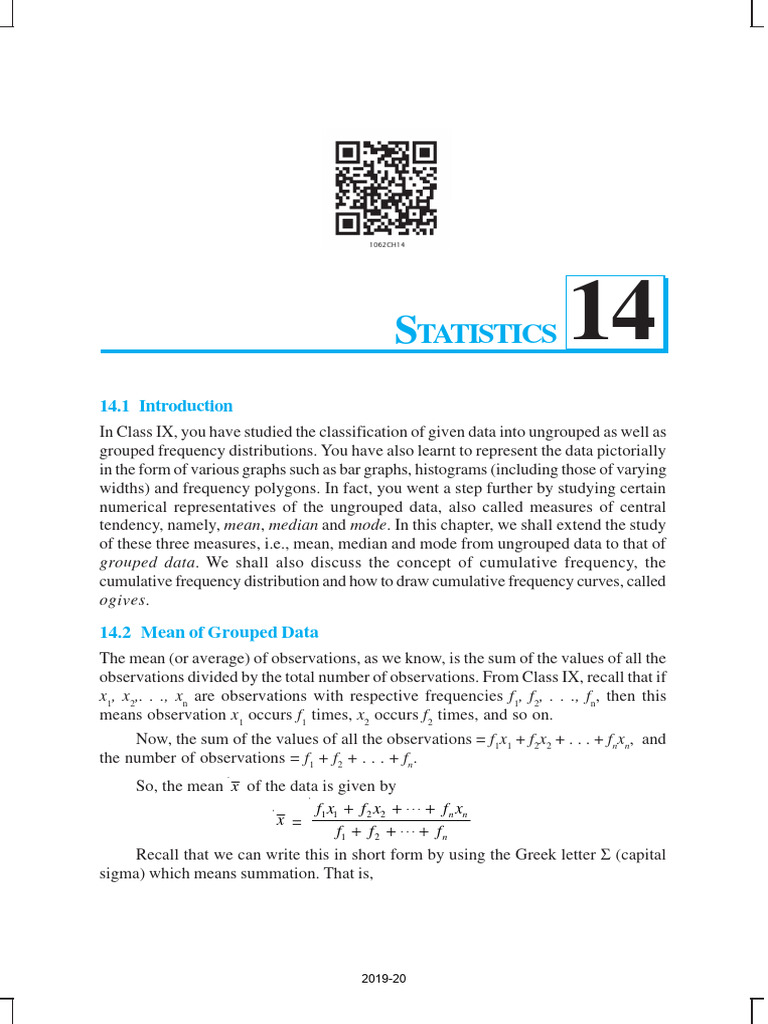 10-Maths-NCERT-Chapter-14 | PDF