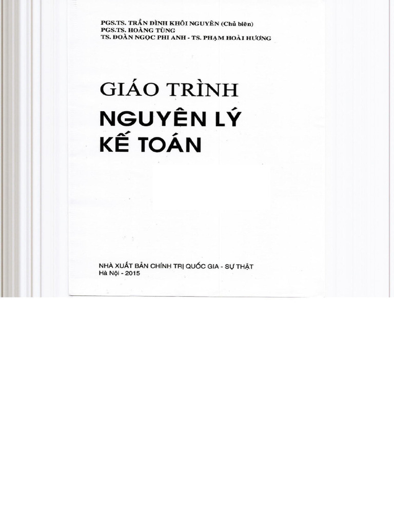 Giao Trinh Nguyen Ly Ke Toan | PDF