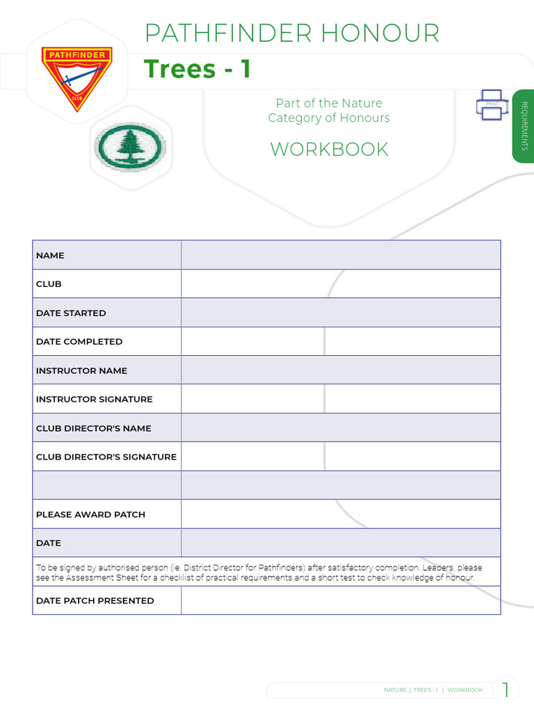 Trees One Workbook | PDF