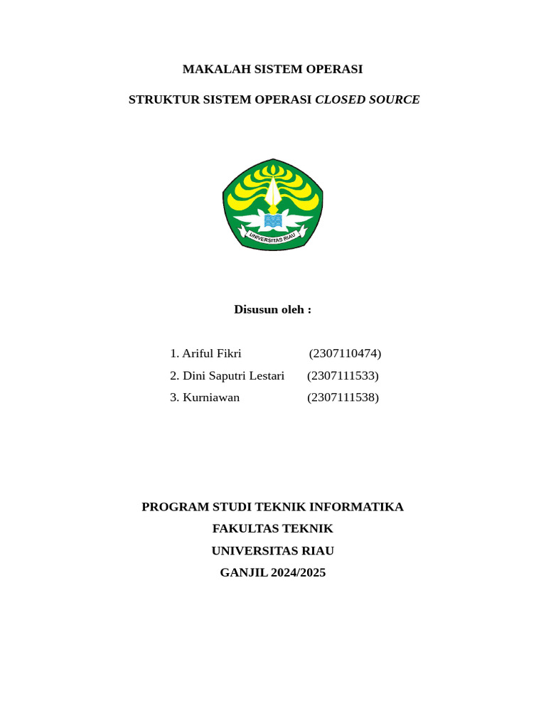 Makalah Sistem Operasi | PDF