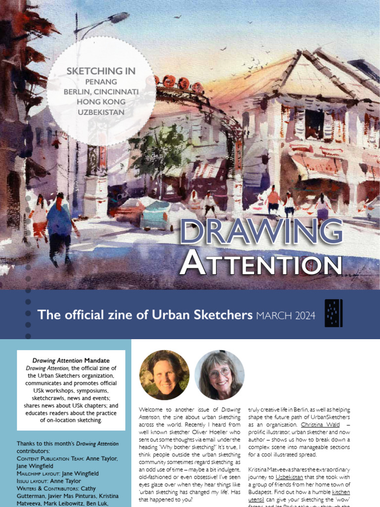 Drawing Attention Urban Sketchers MARCH 2024 | PDF