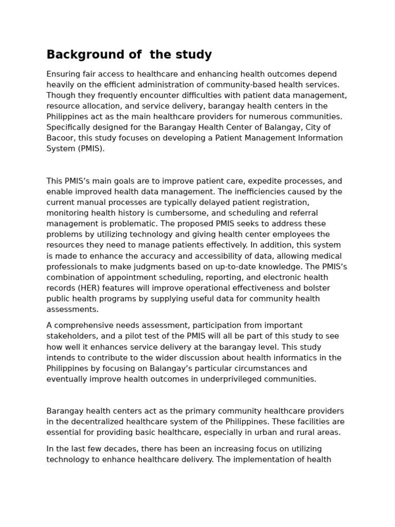 Background of the study | PDF