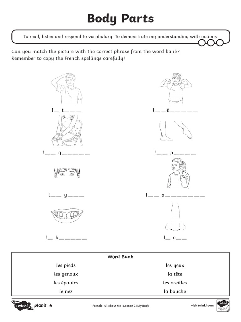 Wednesday French Worksheet | PDF
