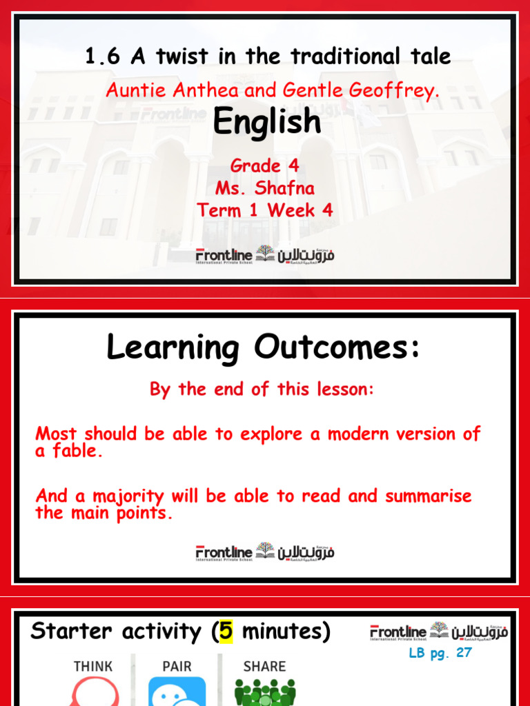 1.6 A Twist in The Traditional Tale (Auntie Anthea and Gentle Geoffrey) | PDF