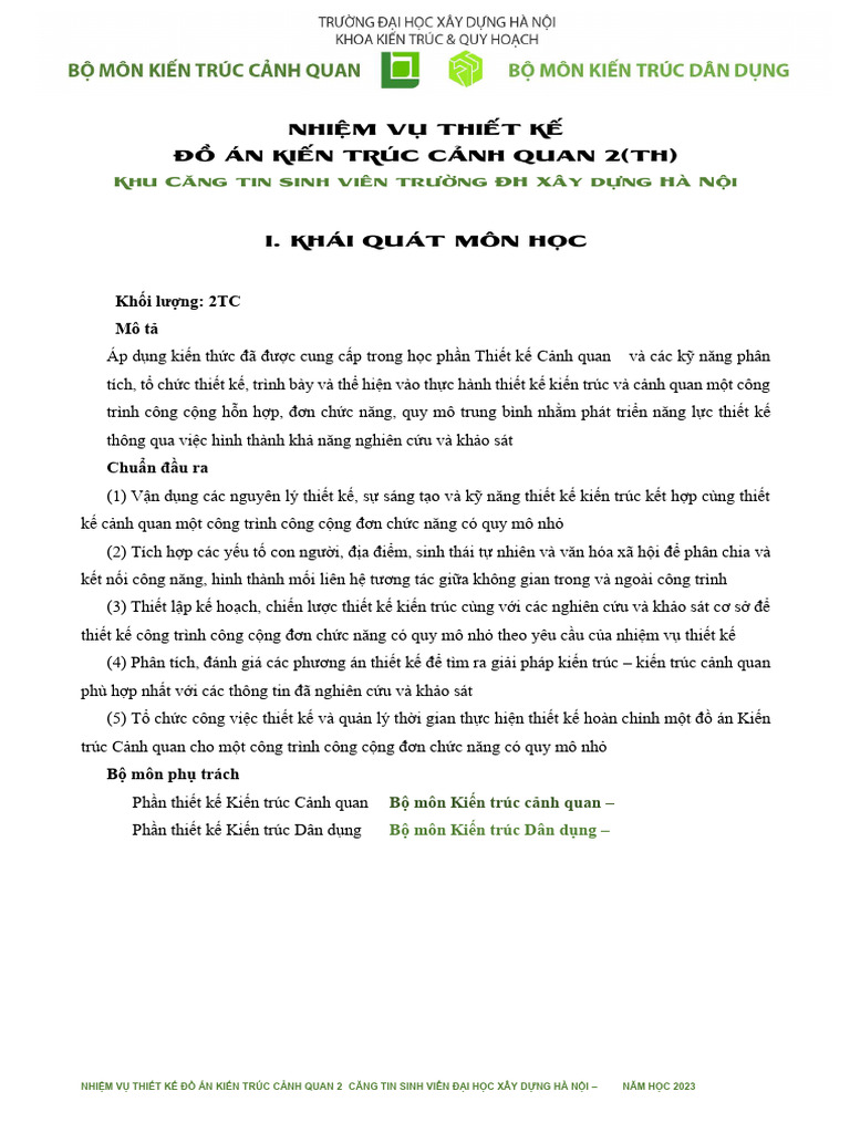 NVTK Đồ Án Môn Học 2 2024 Fix | PDF