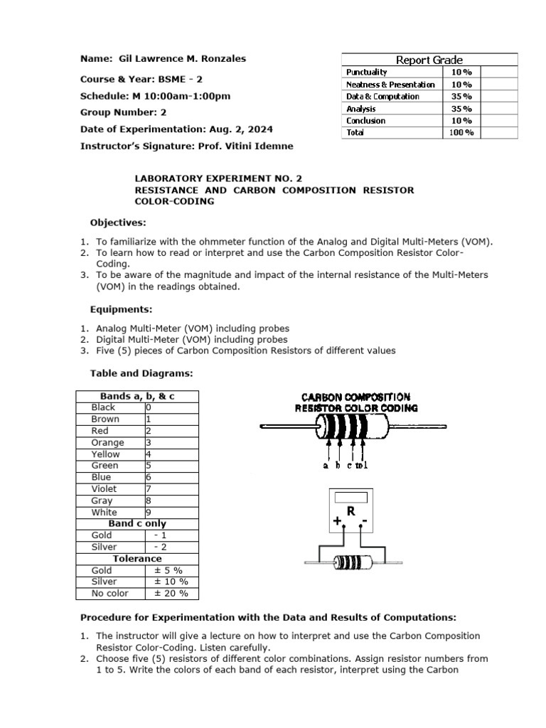 EXPT-2-RESISTOR-COLOR-CODING | PDF