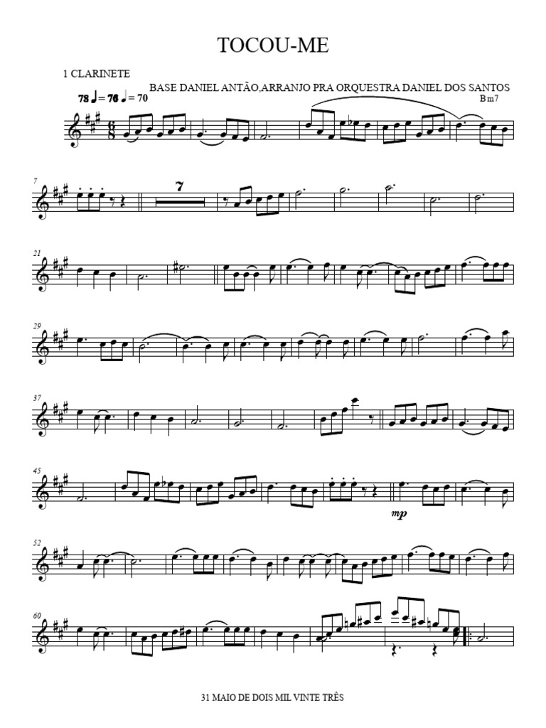 1 Clarinete Tocou Me | PDF