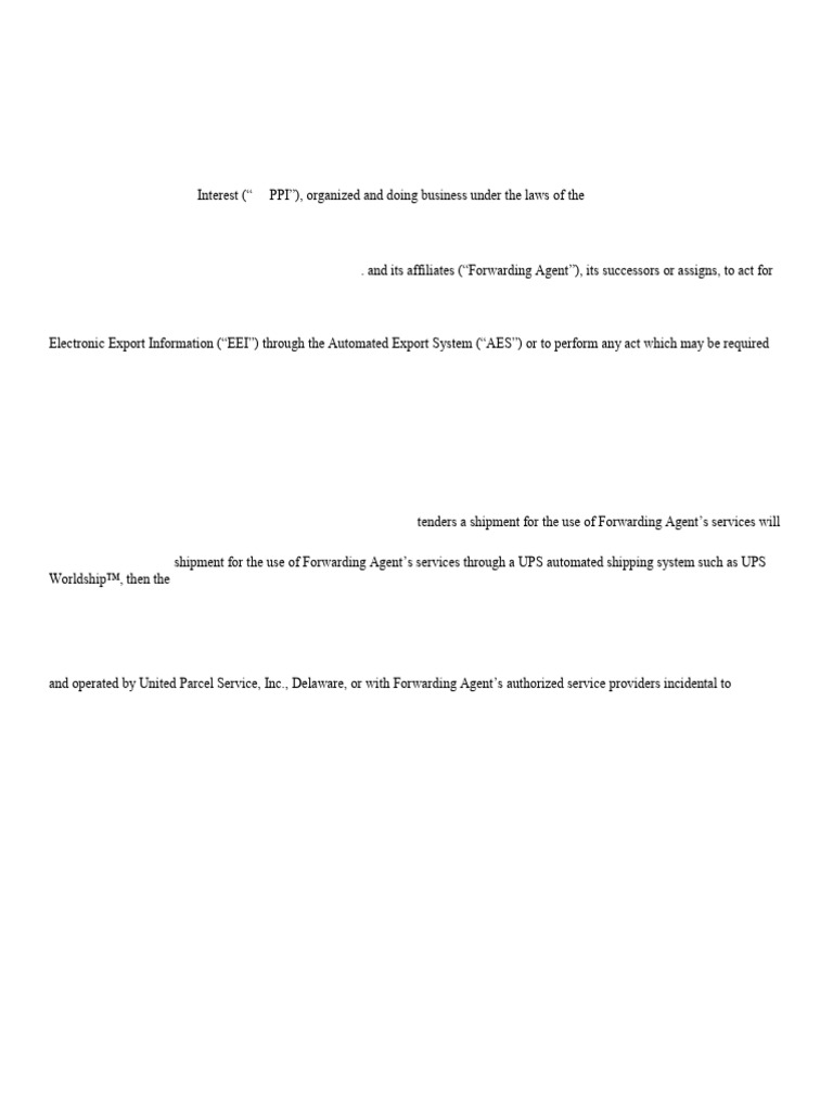 UPS Power of Attorney Formонен | PDF