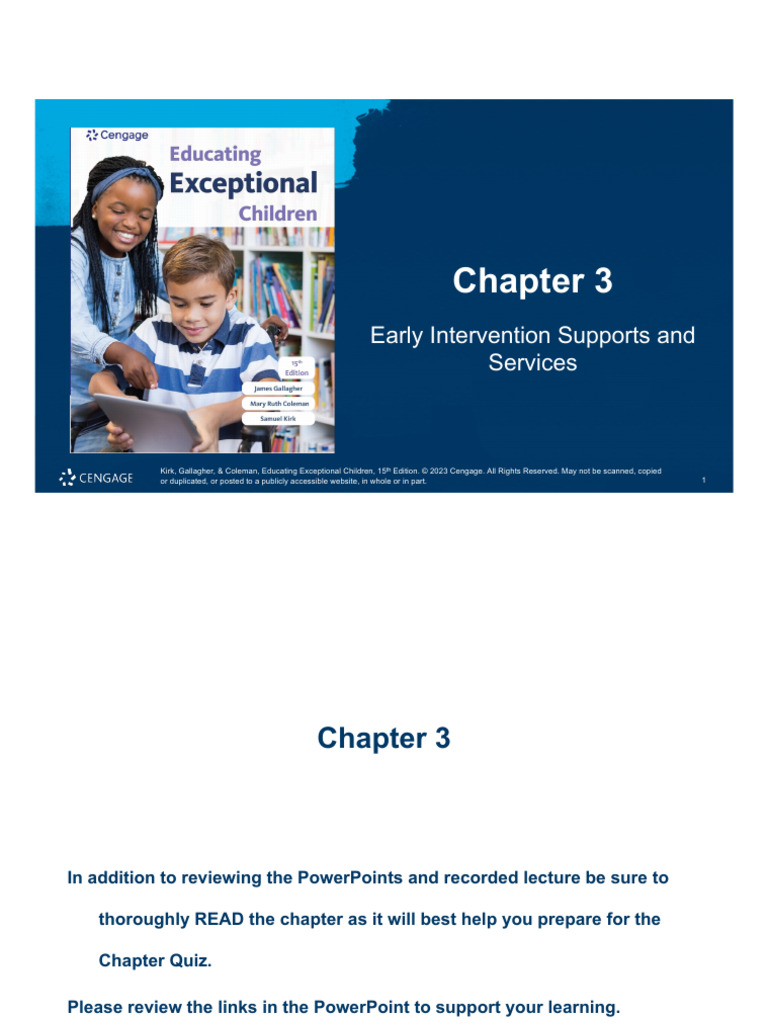 EducatingExceptionalChildren 15e PPT CH03 CF | PDF