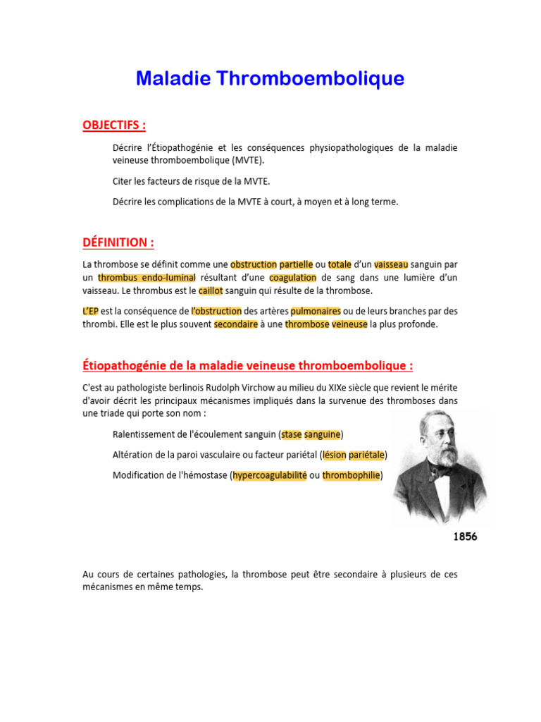10 Maladie Thrombo Embolique 2 | PDF