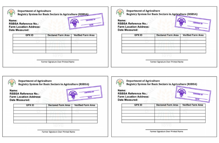 RSBSA Georeferencing-Stub | PDF