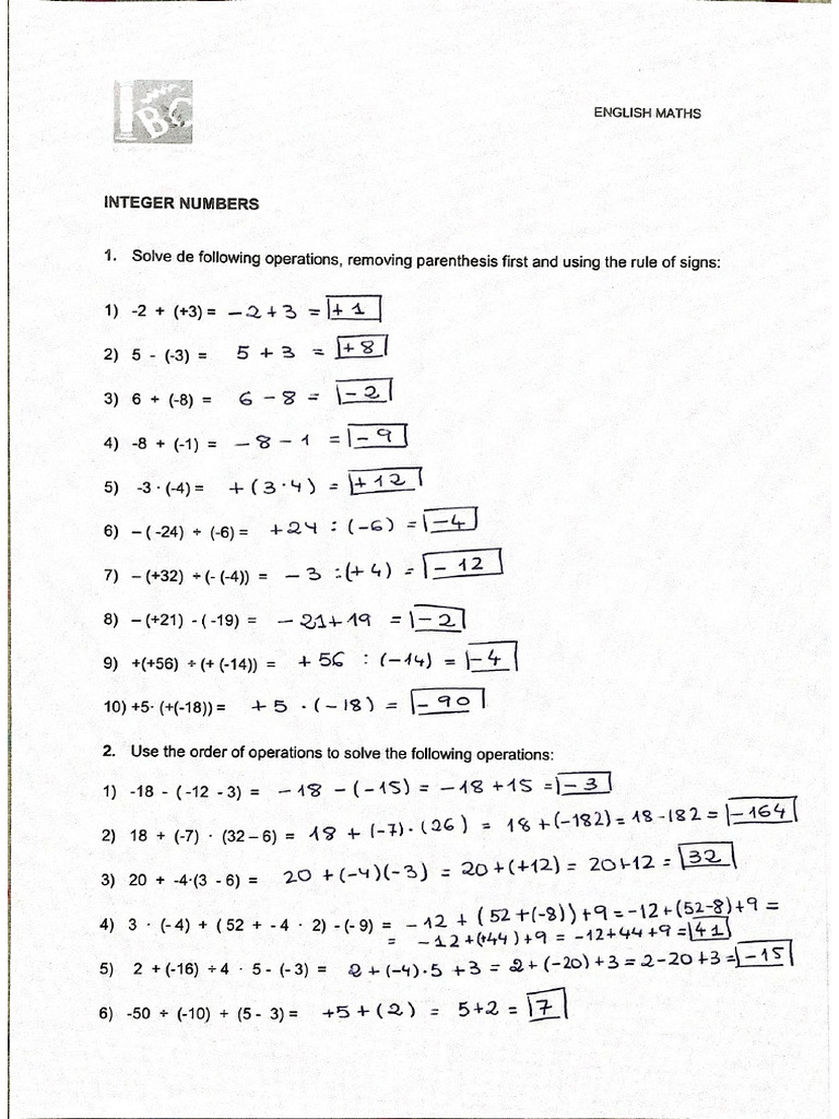 Integer Numbers | PDF