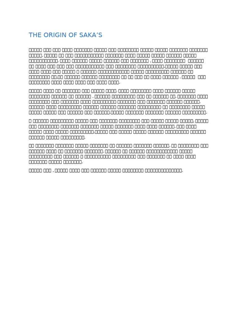 The Origin of SAKA's | PDF