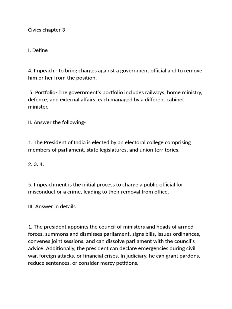 Civics chapter 3 | PDF