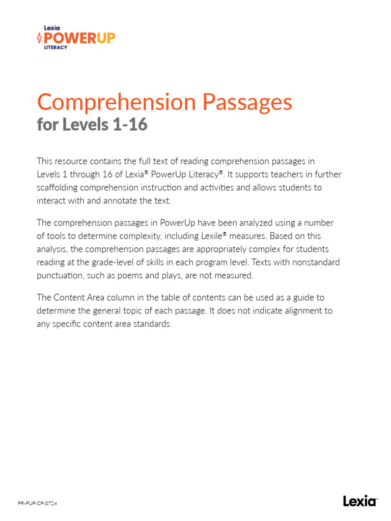 PowerUp Comp Passages | PDF