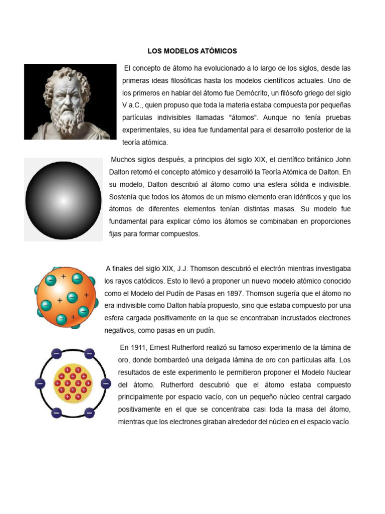 Los Modelos Atómicos | PDF