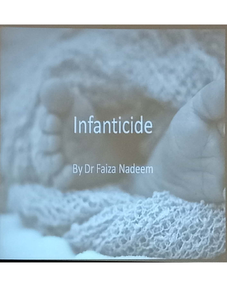Forensic.. Infanticide | PDF