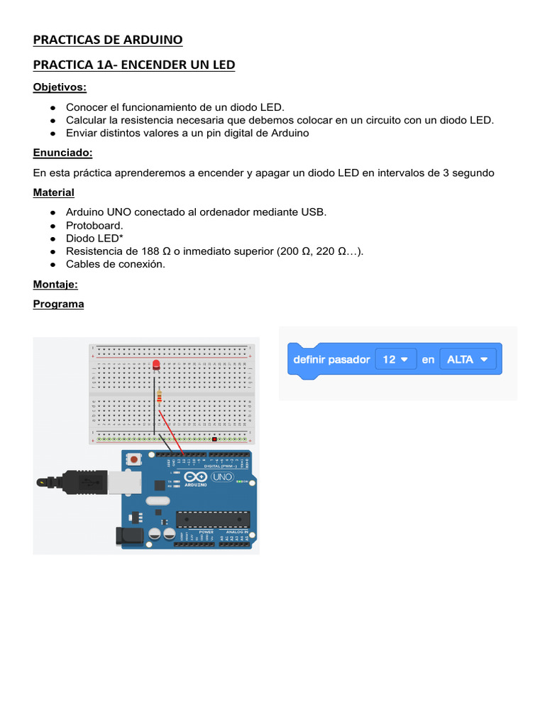 25-PRACTICAS DE ARDUINO Alumnos | PDF