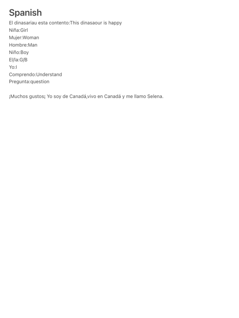 Spanish Pdf