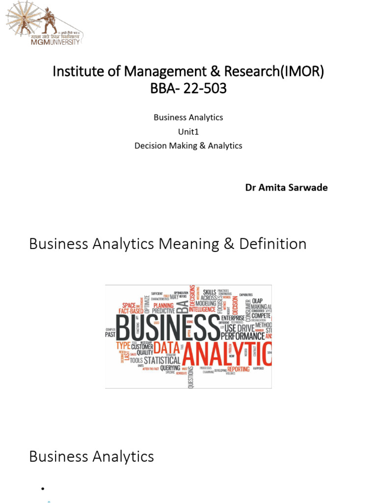 Institute of Management & Research (IMOR) | PDF