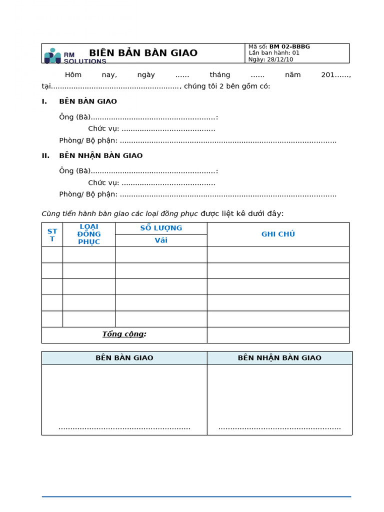 BM02-Bien ban ban giao | PDF