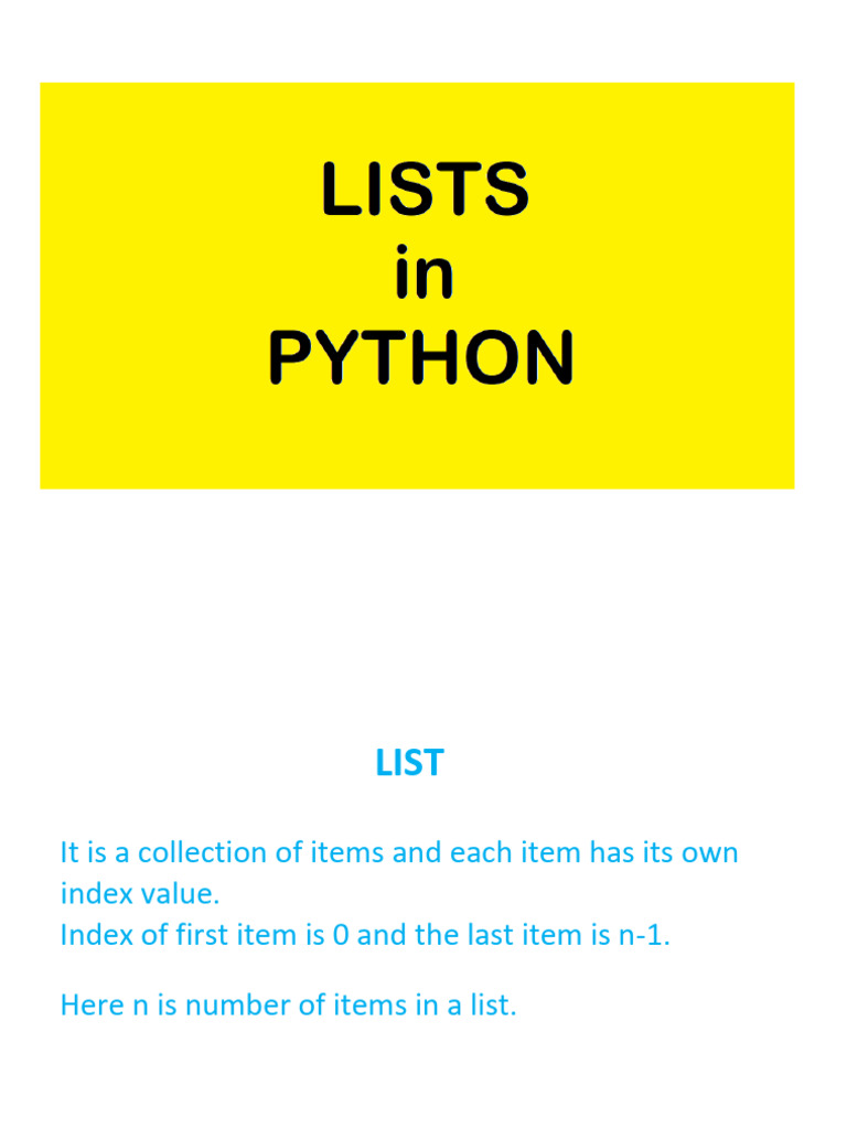 Lists | PDF