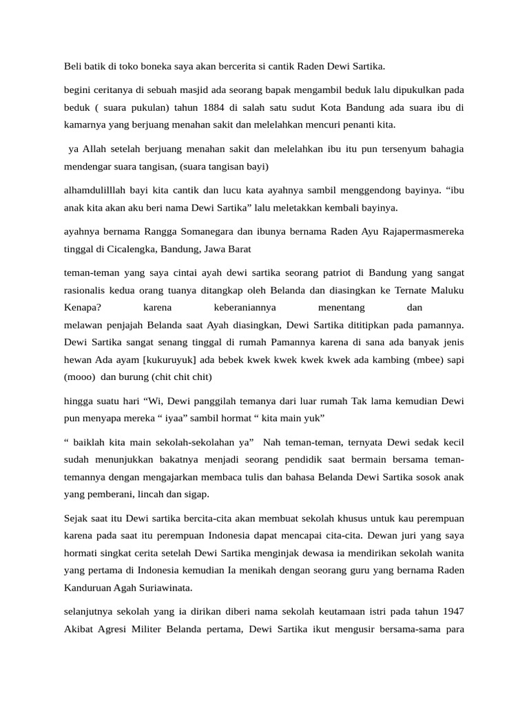 Raden Dewi Sartika | PDF
