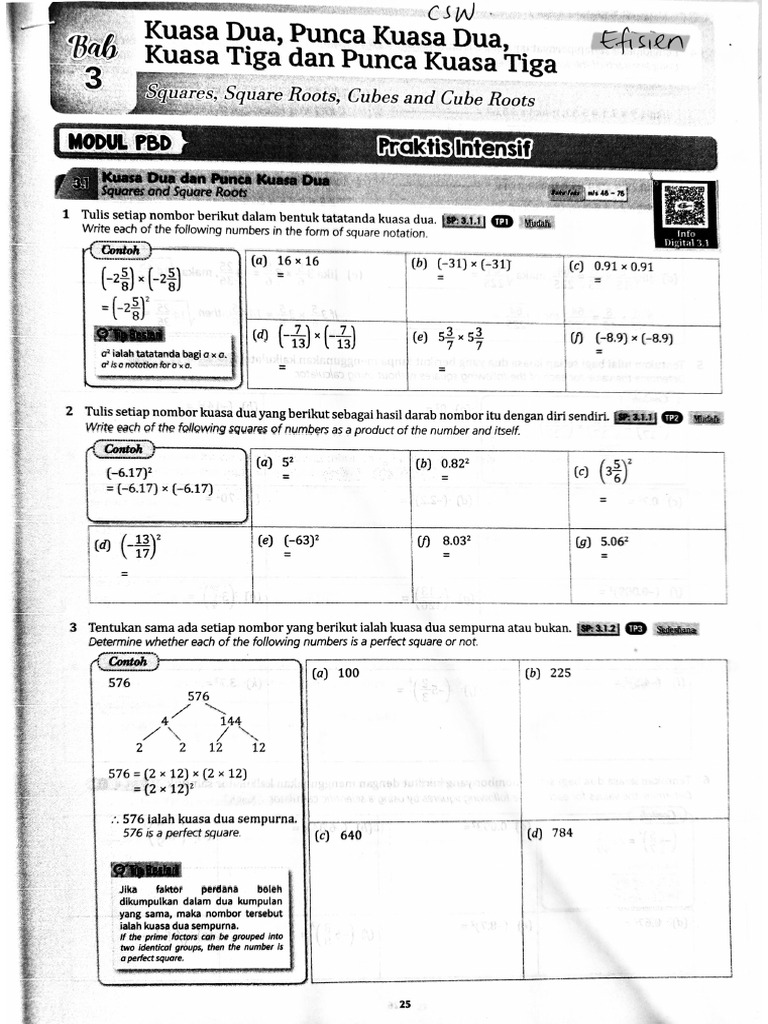 F1 Math Bab 3 Efisien | PDF