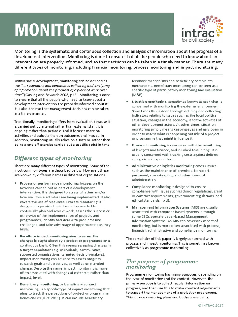 Monitoring | PDF