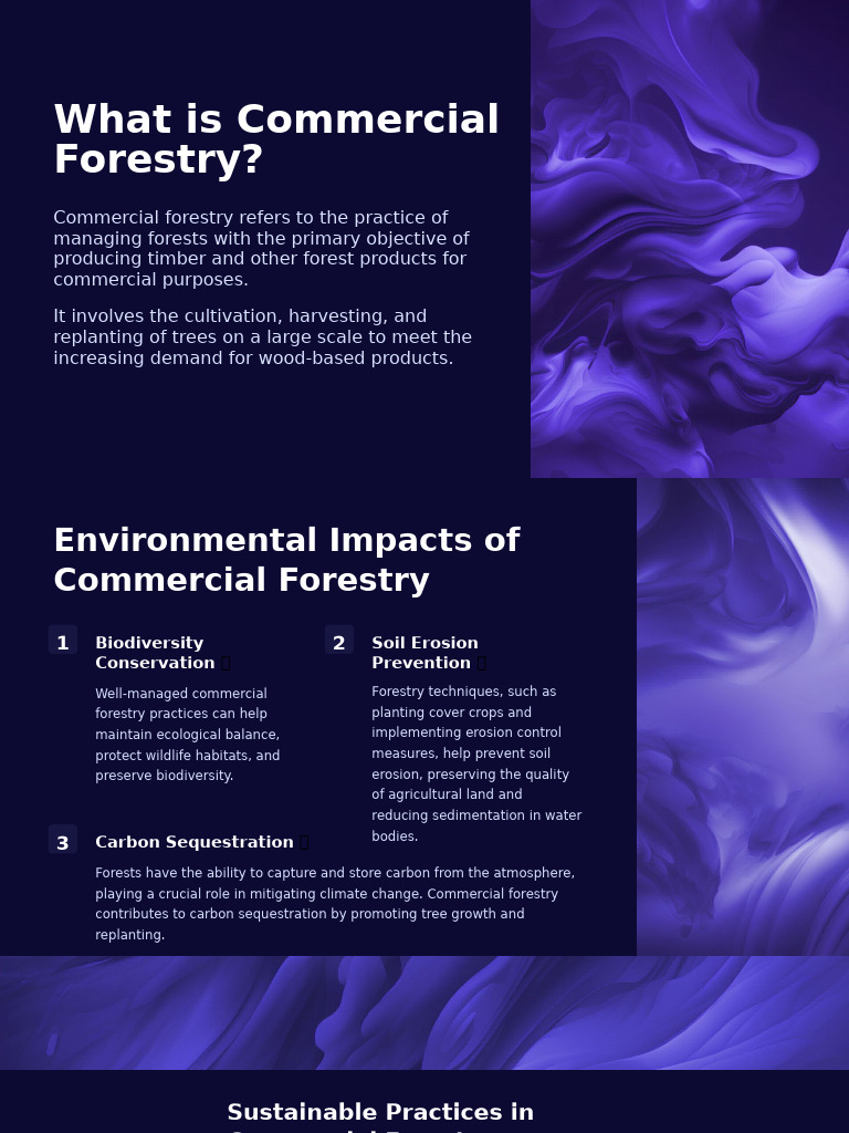 The Reason Behind Commercial Forestry | PDF