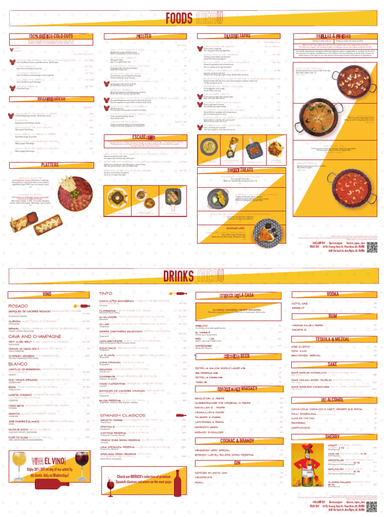 IBERICO Food & Drinks Menu | PDF