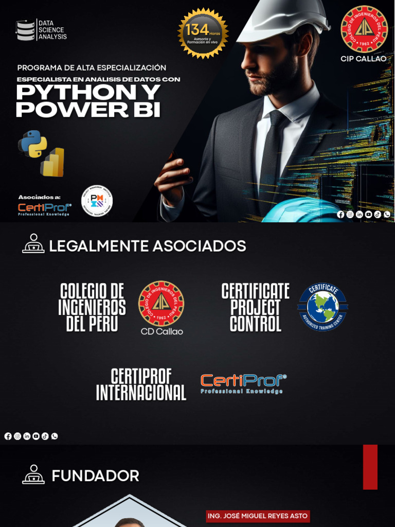 Temario Analista de Datos Con Python & Power BI | PDF
