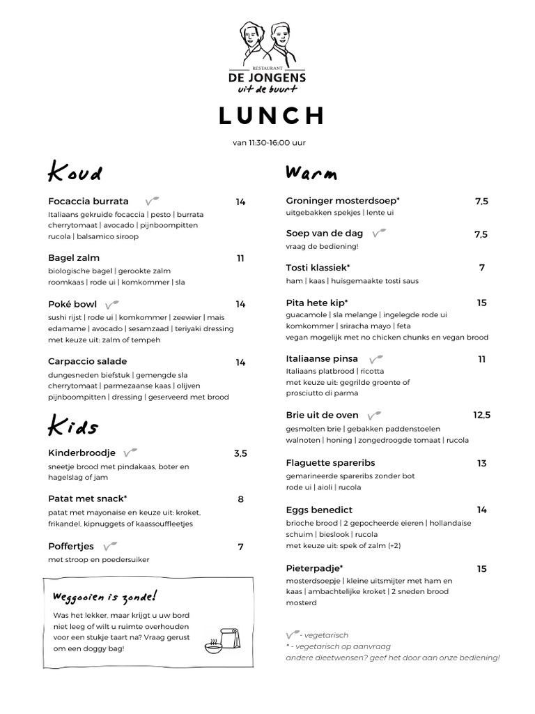 Lunchkaart September 2024 | PDF